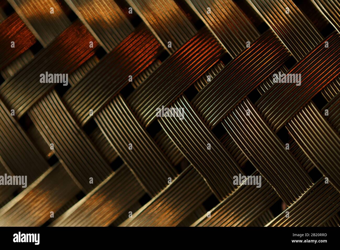 Macro view of golden fiber, metal texture Stock Photo - Alamy