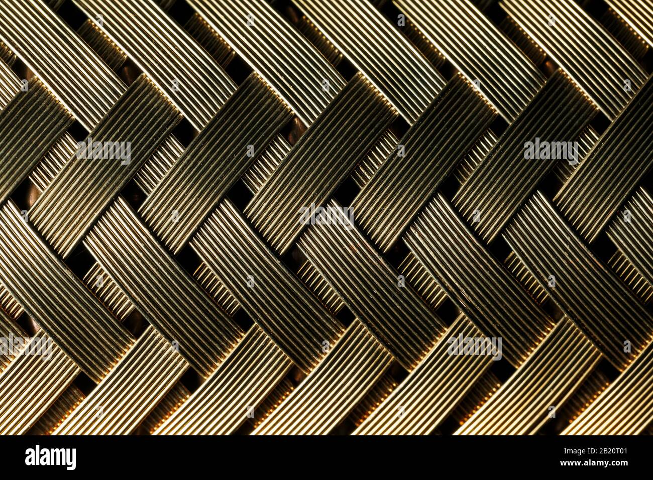 Macro view of golden fiber, metal texture Stock Photo - Alamy
