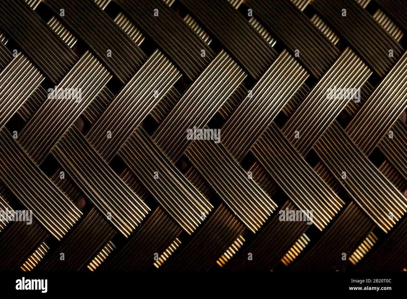 Macro view of golden fiber, metal texture Stock Photo - Alamy