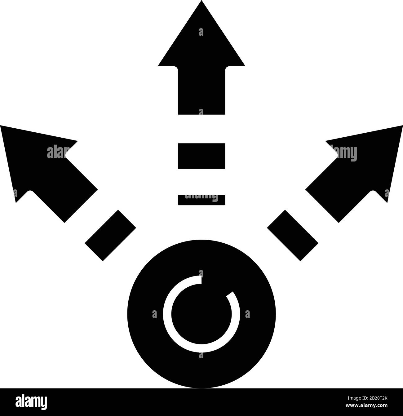 Expansion black icon, concept illustration, vector flat symbol, glyph ...