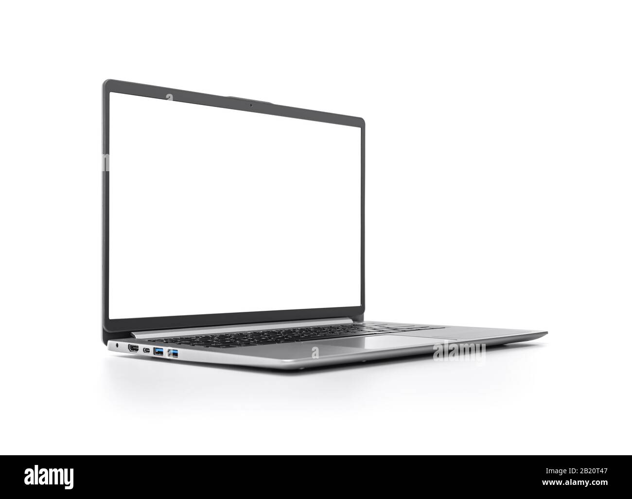 Laptop isolated on white background Stock Photo - Alamy