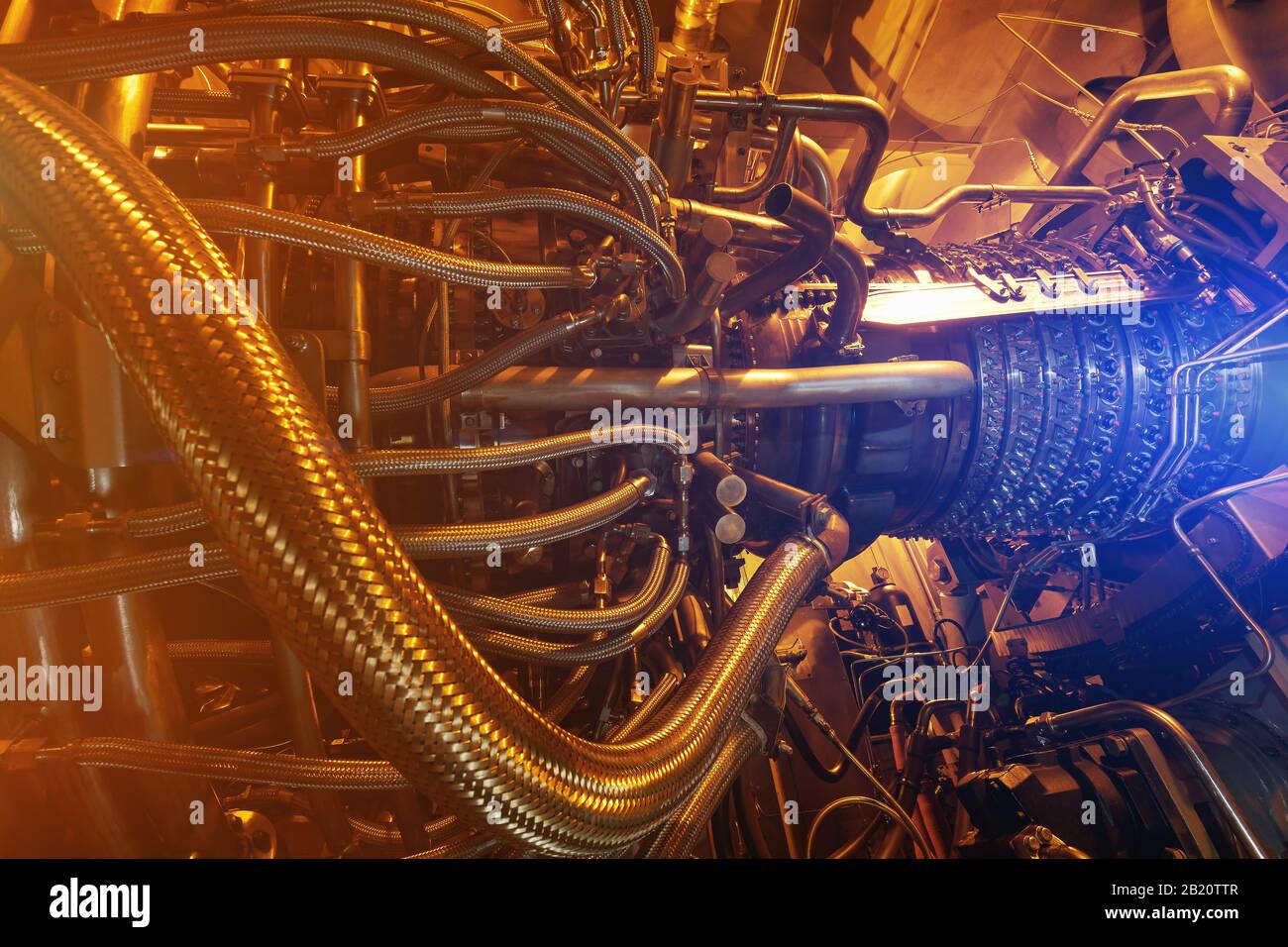 Gas turbine engine of feed gas compressor located inside pressurized ...