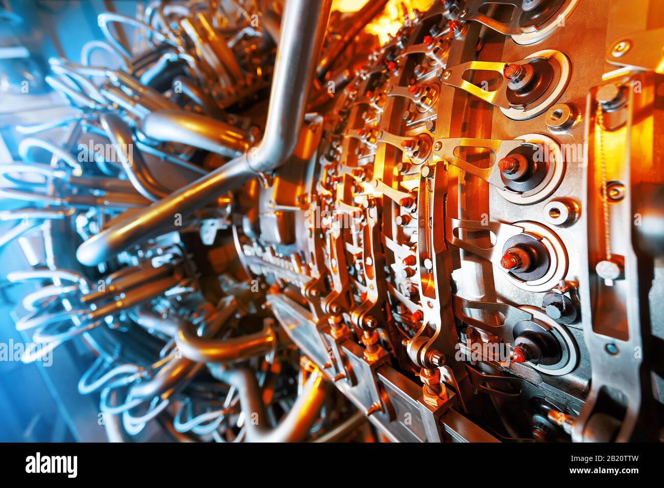 Gas turbine engine located inside the aircraft. Clean energy in a power ...