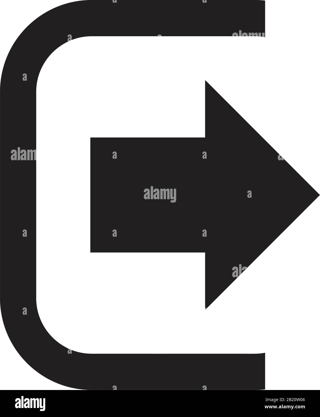 Vector logout Icon template black color editable. log out Icon symbol ...