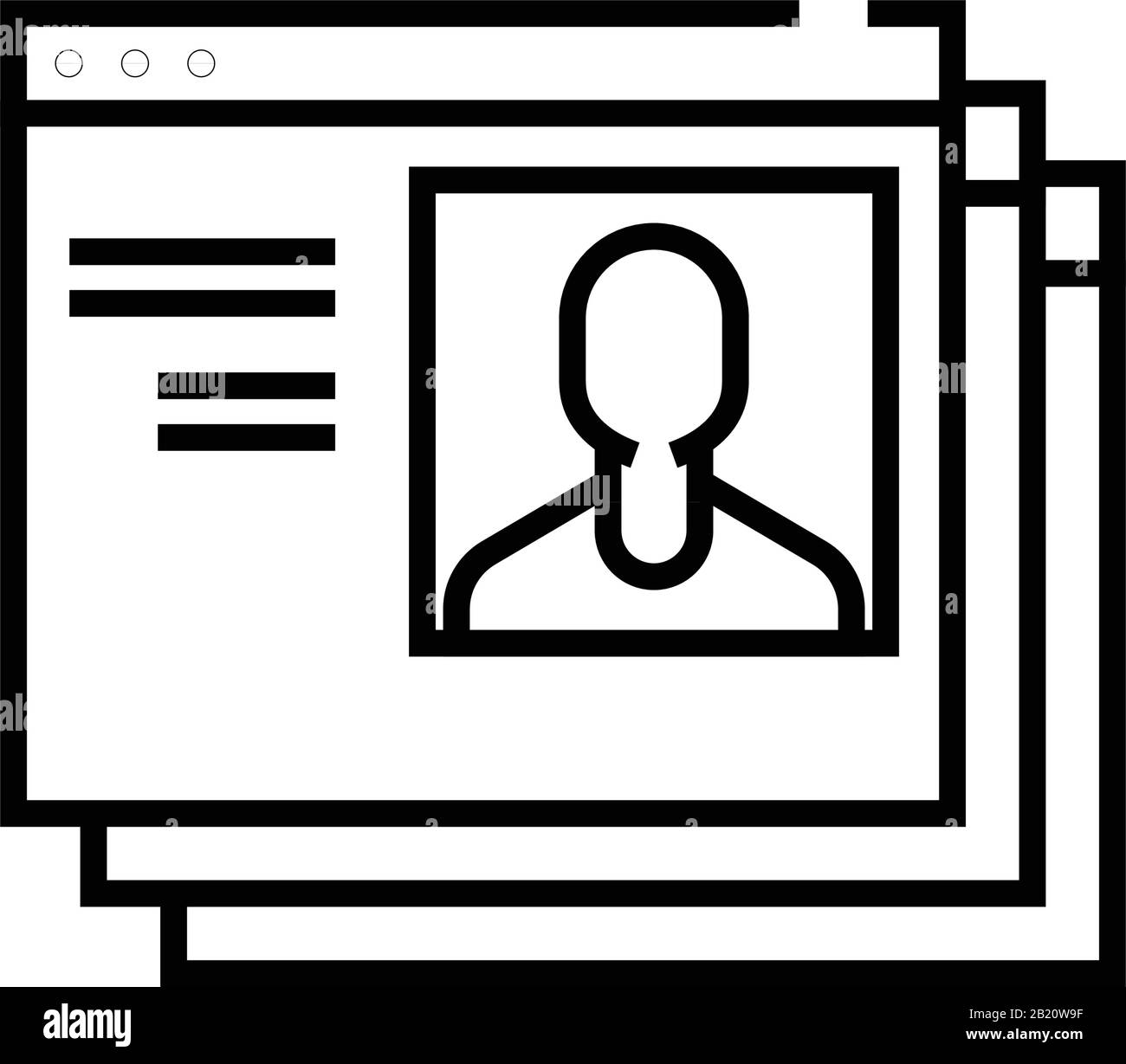 Online cv line icon, concept sign, outline vector illustration, linear ...