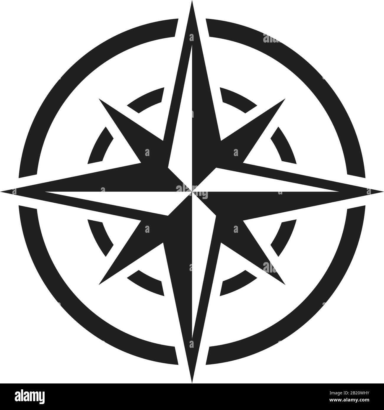 Compass Symbol Vector