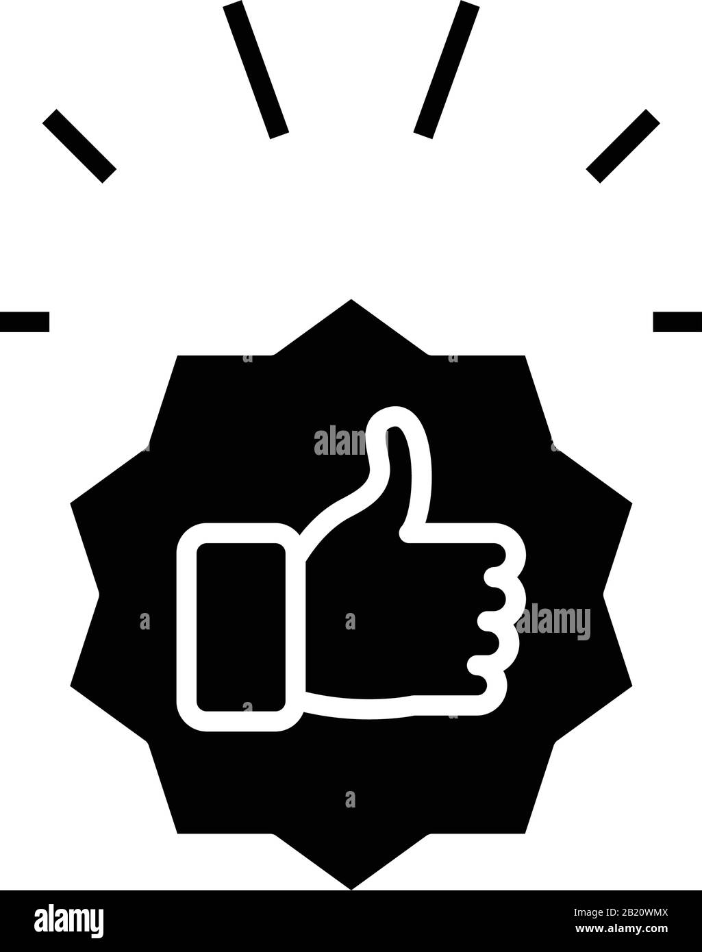 Excellent mark black icon, concept illustration, vector flat symbol ...