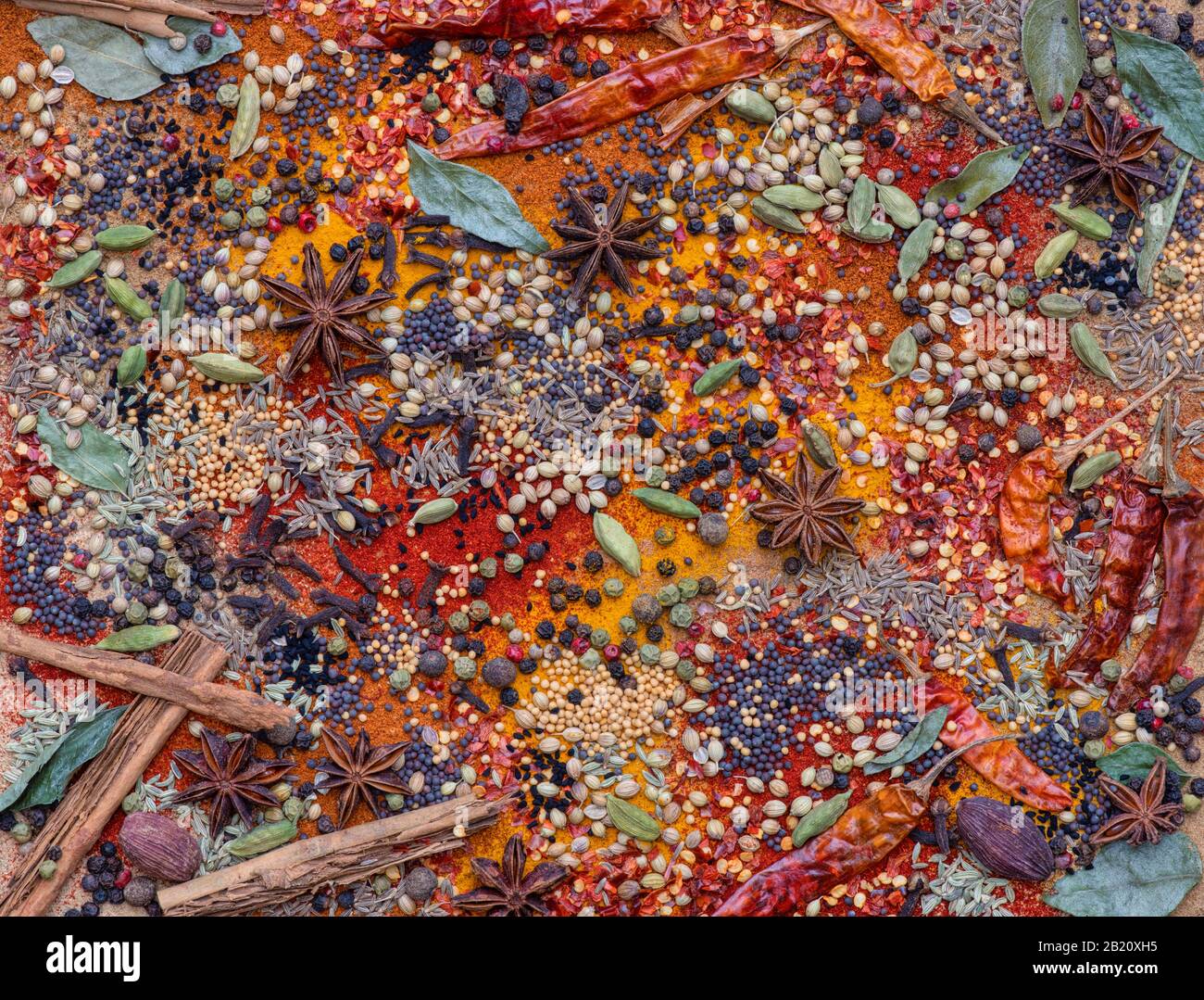 Aromatic Spices Pattern Stock Photo - Alamy