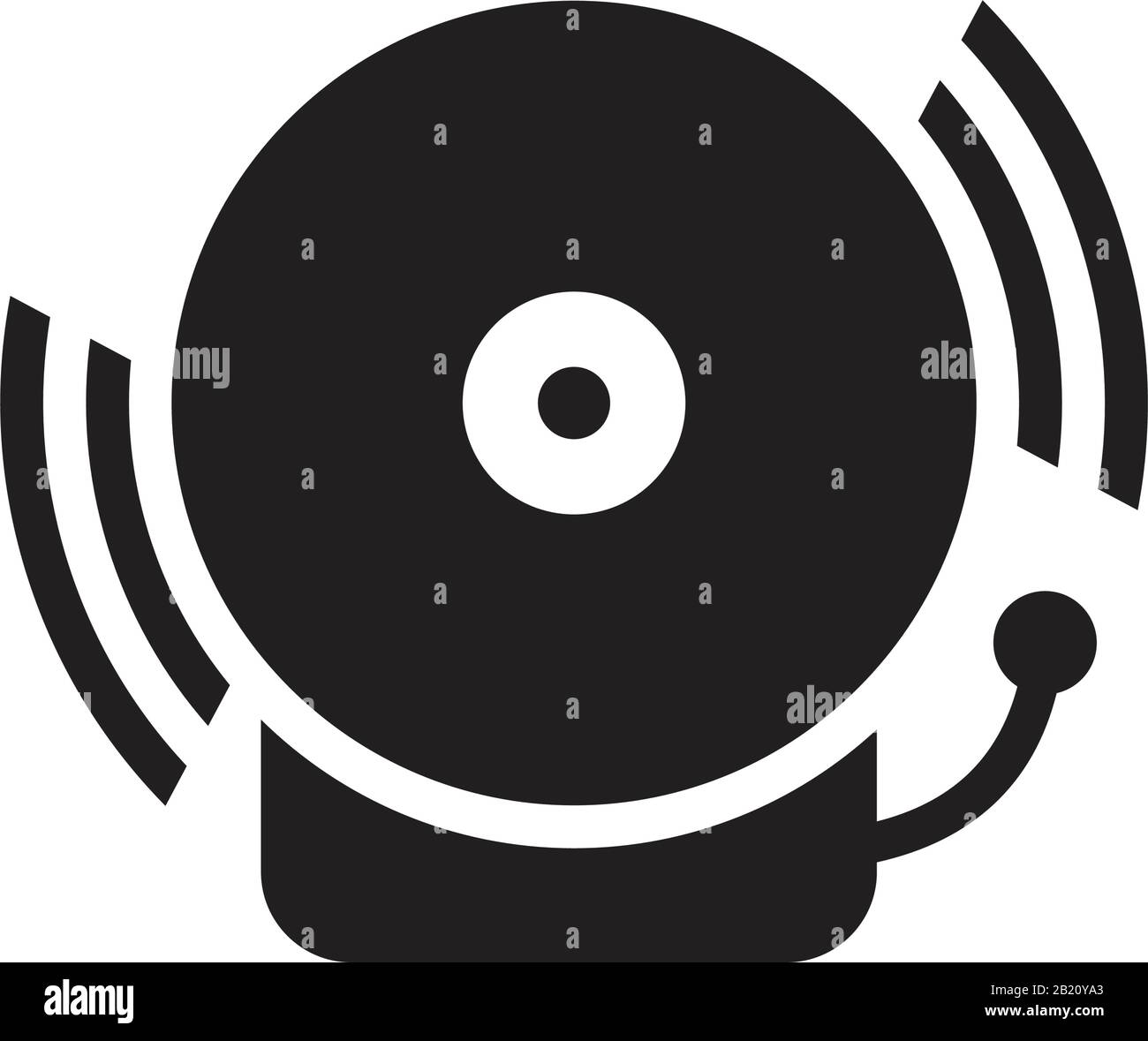 Alarm Icon template black color editable. Alarm Icon symbol Flat vector ...