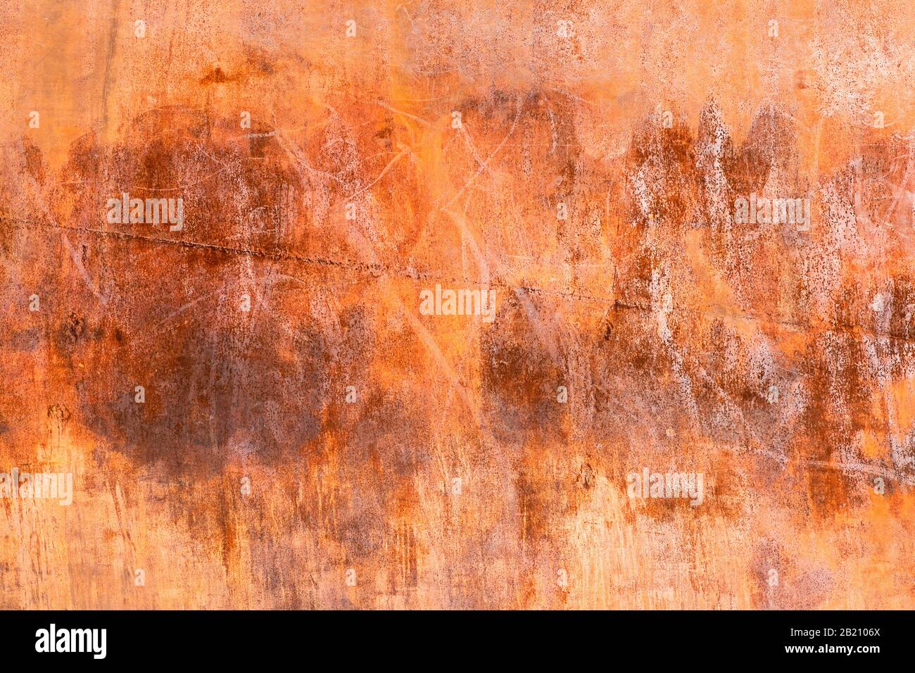 front view of damaged iron wall with rusted texture Stock Photo - Alamy