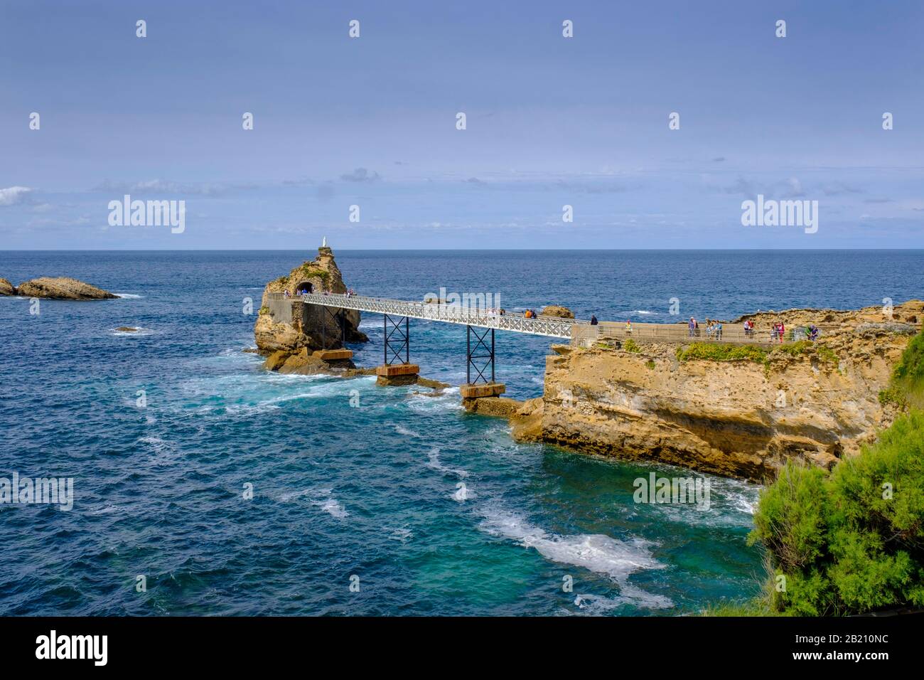 Rocher de la Vierge, Coast, Biarritz, Cote Basque, Aquitaine ...
