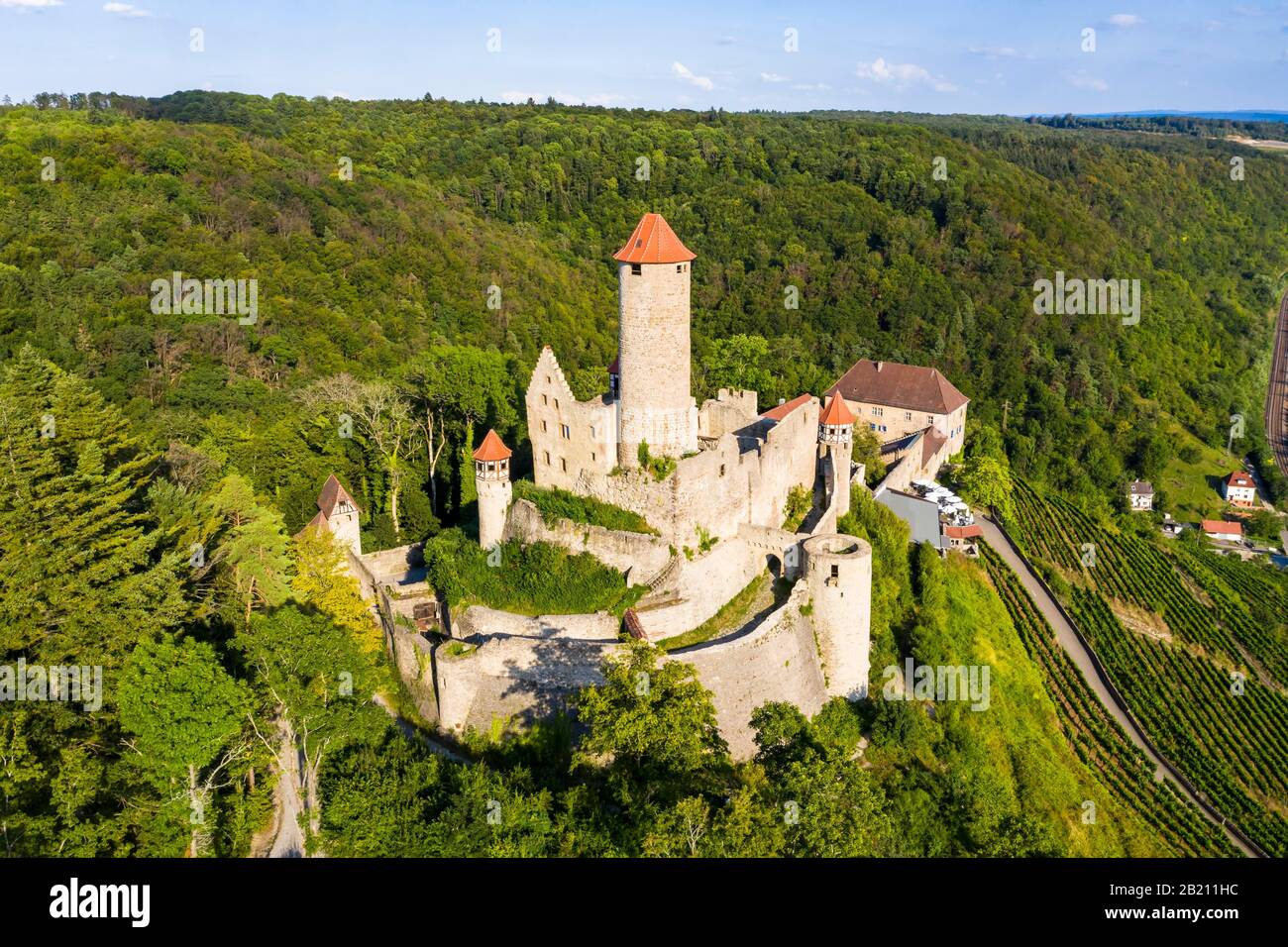 Aerial view of hornberg castle hi-res stock photography and images - Alamy