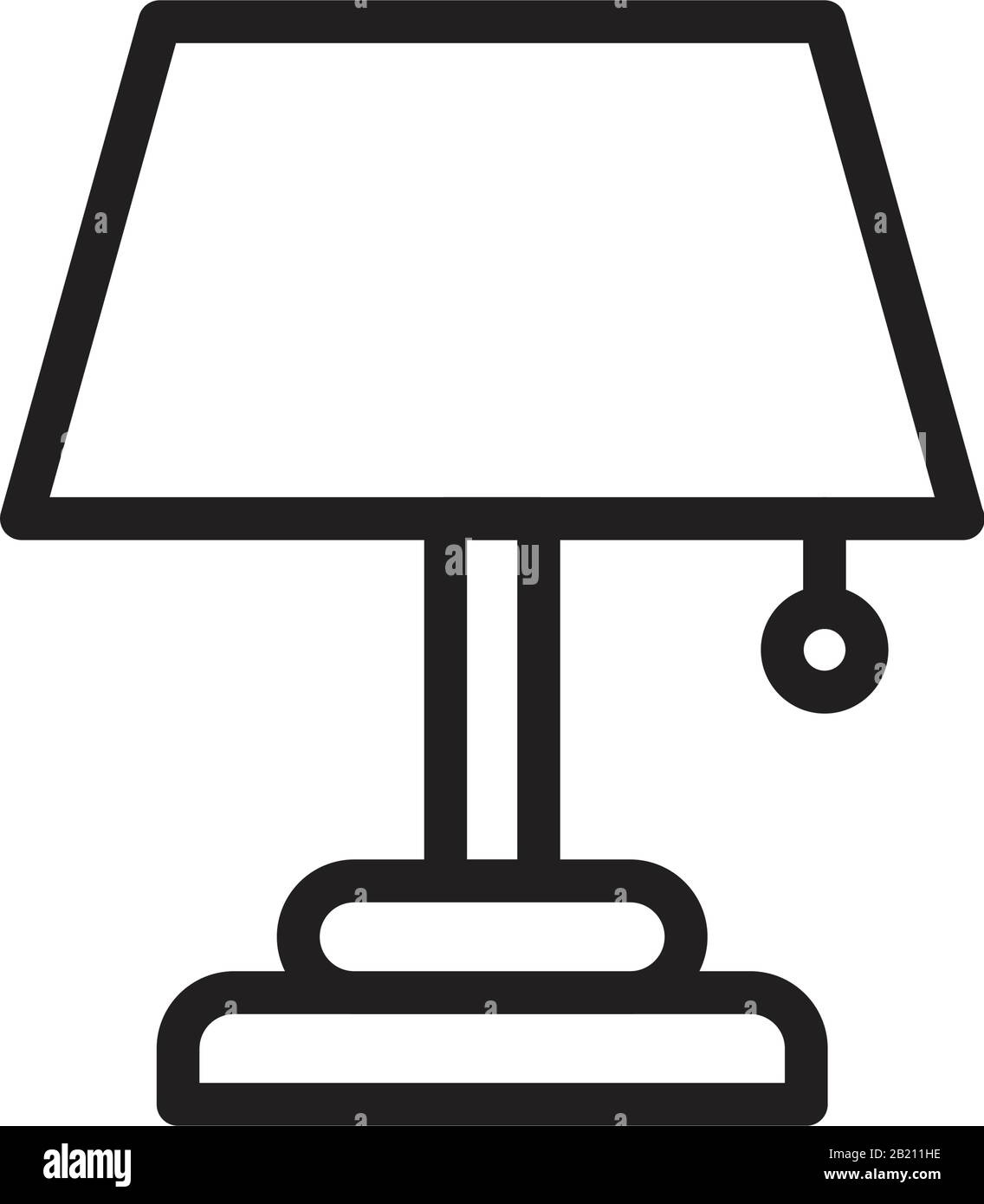Lamp Icon template black color editable. Lamp Icon symbol Flat vector ...