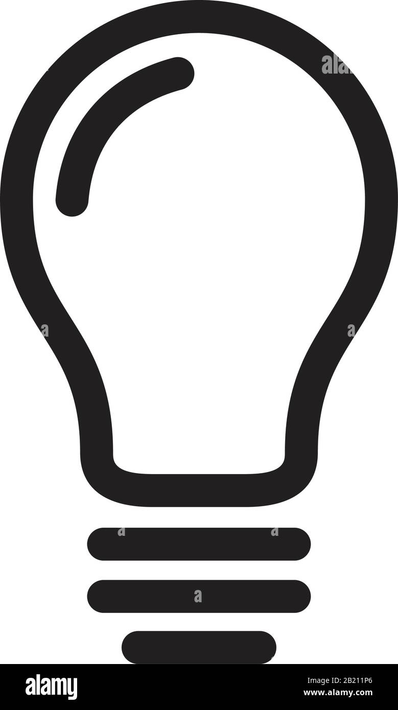 Bulb Lamp Icon template black color editable. Bulb Lamp Icon symbol ...