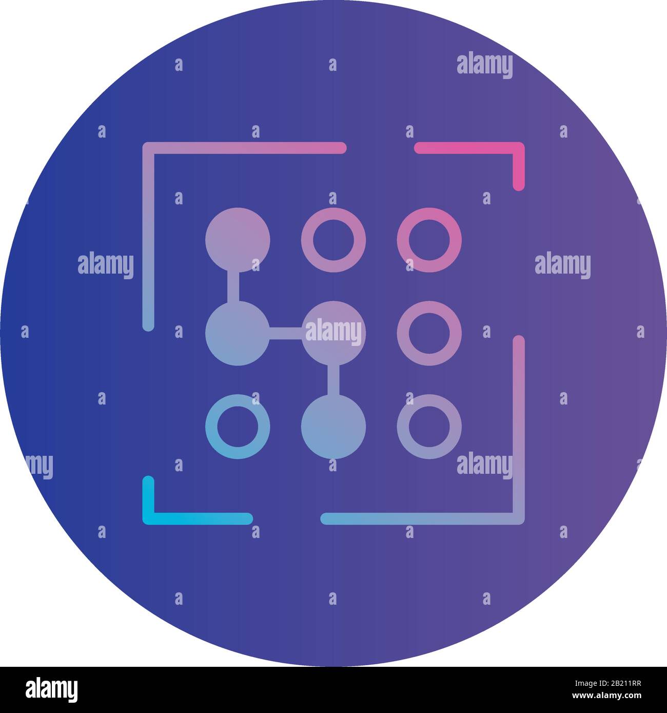 pattern, points circuit gradient style icon design, futuristic virtual ...