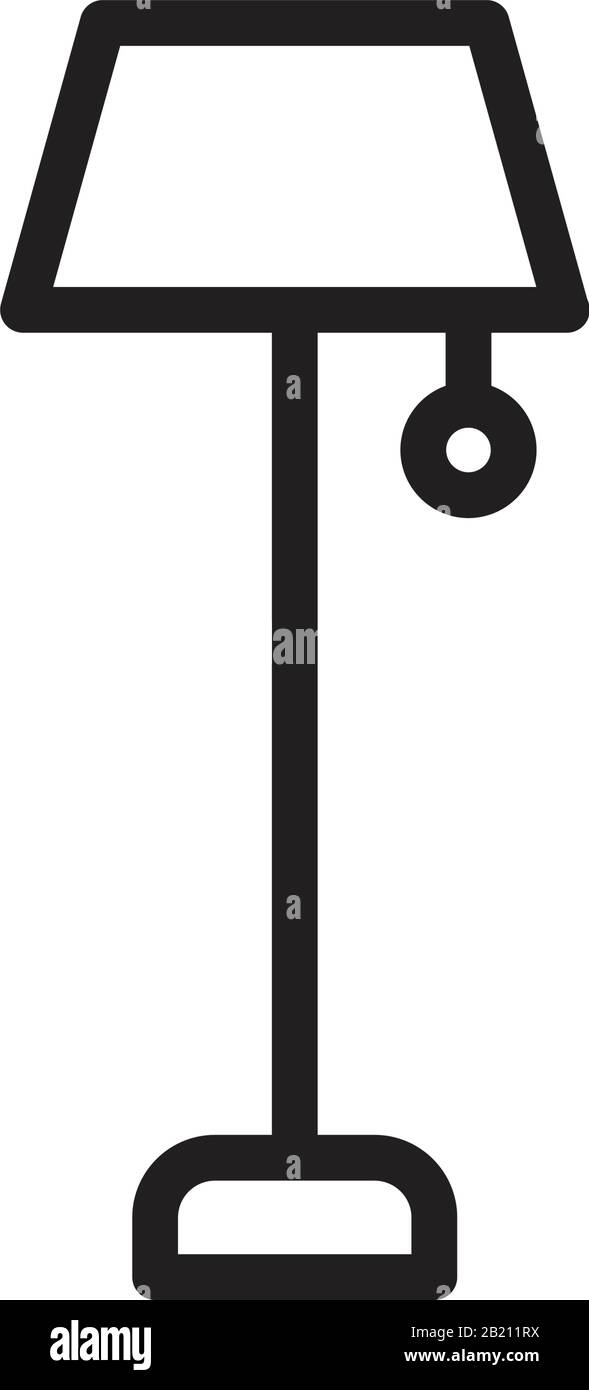 Lamp Icon template black color editable. Lamp Icon symbol Flat vector ...