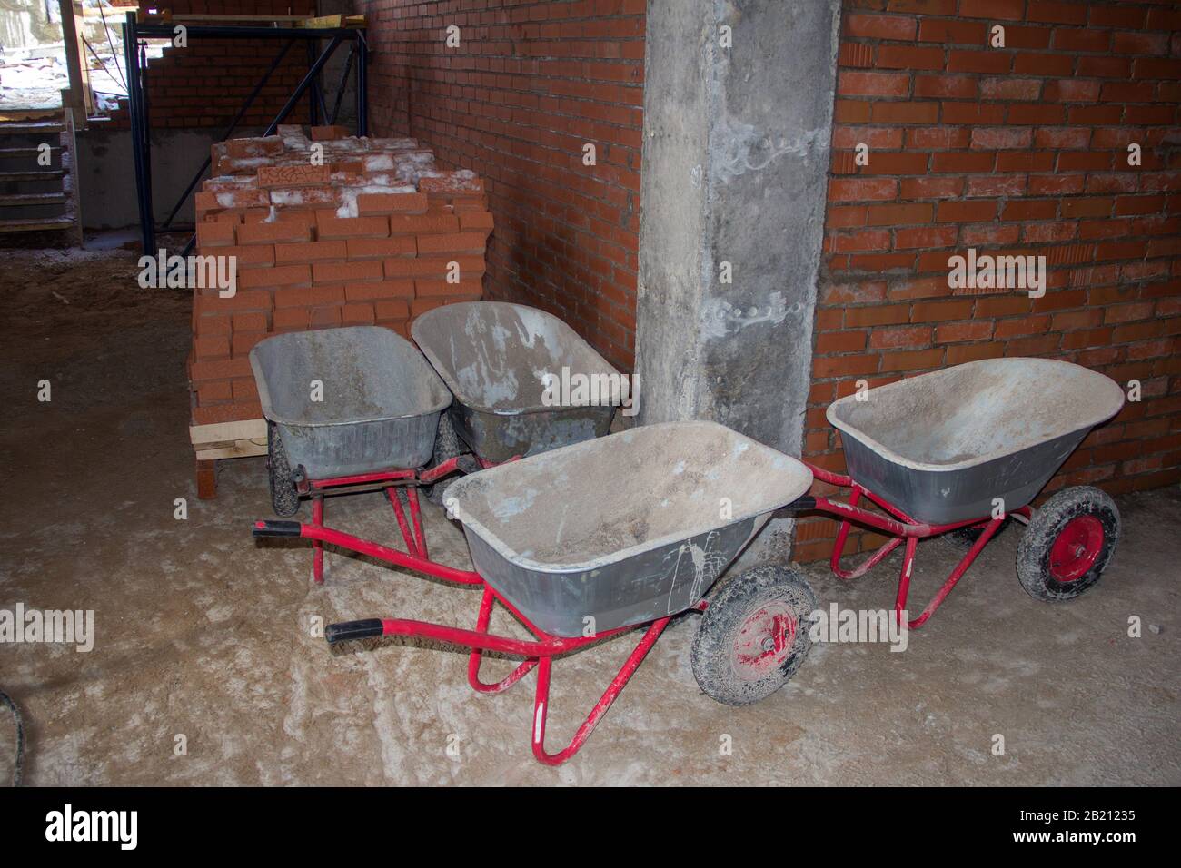 Construction equipment. Construction trolleys for moving bulk materials ...