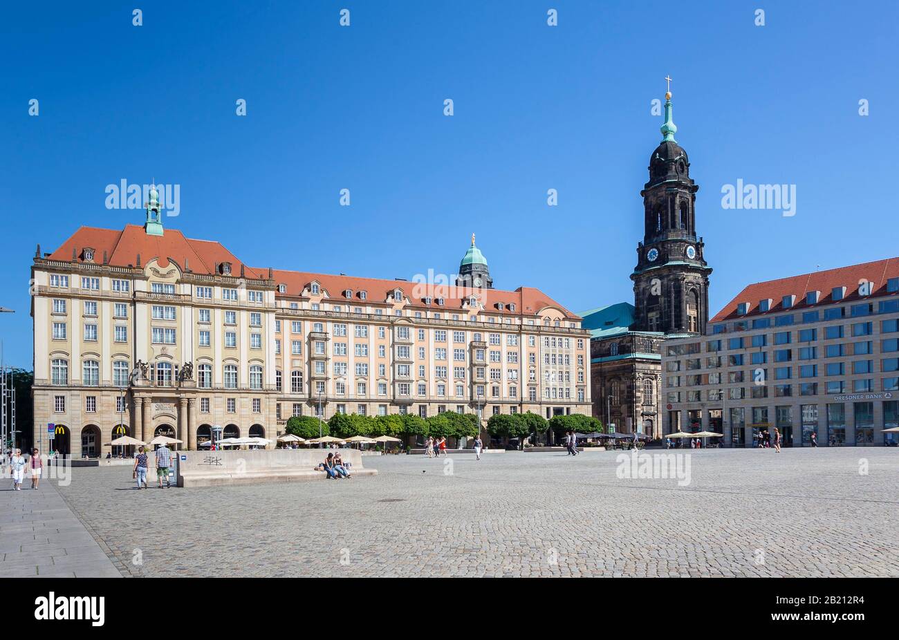 East side altmarkt with house altmarkt and kreuzkirche hi-res stock ...