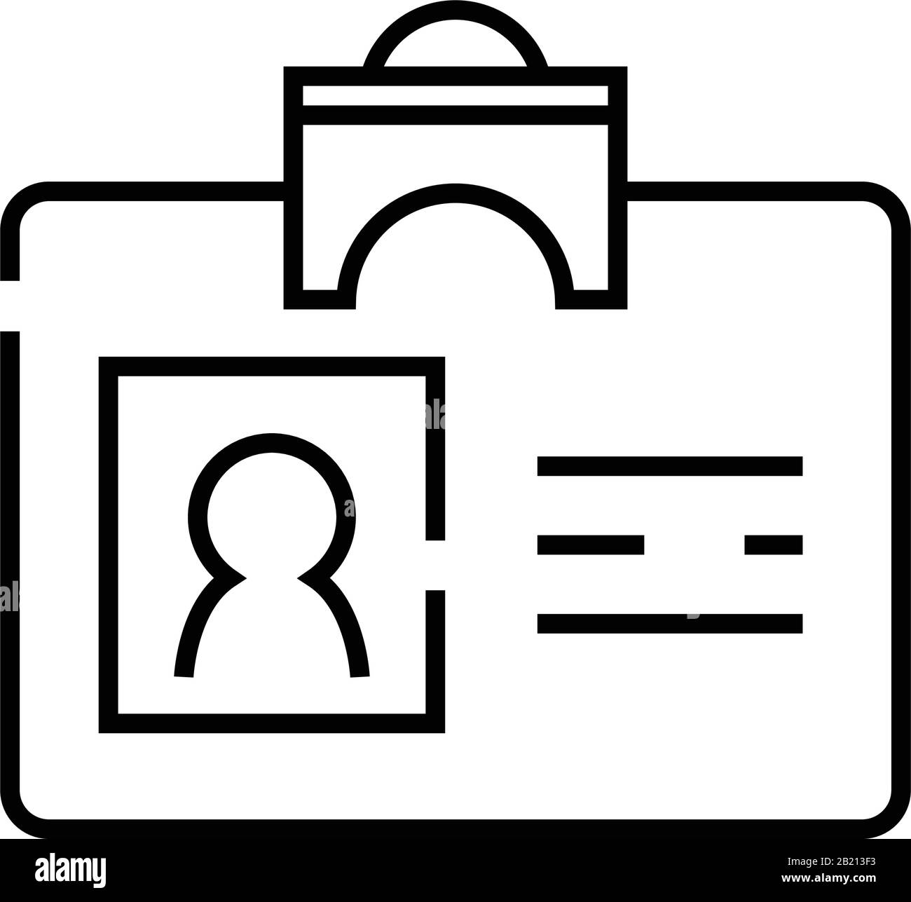 Name tag line icon, concept sign, outline vector illustration, linear symbol Stock Vector Image ...