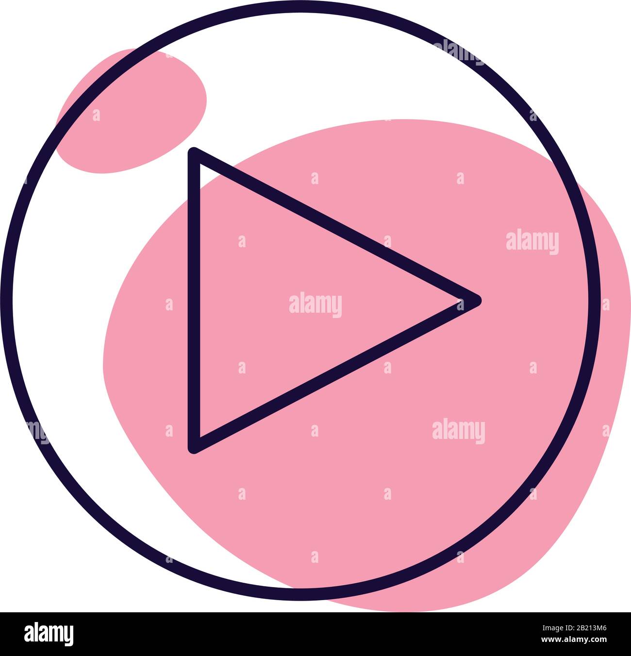 play button line style icon design, Music sound melody song musical art ...