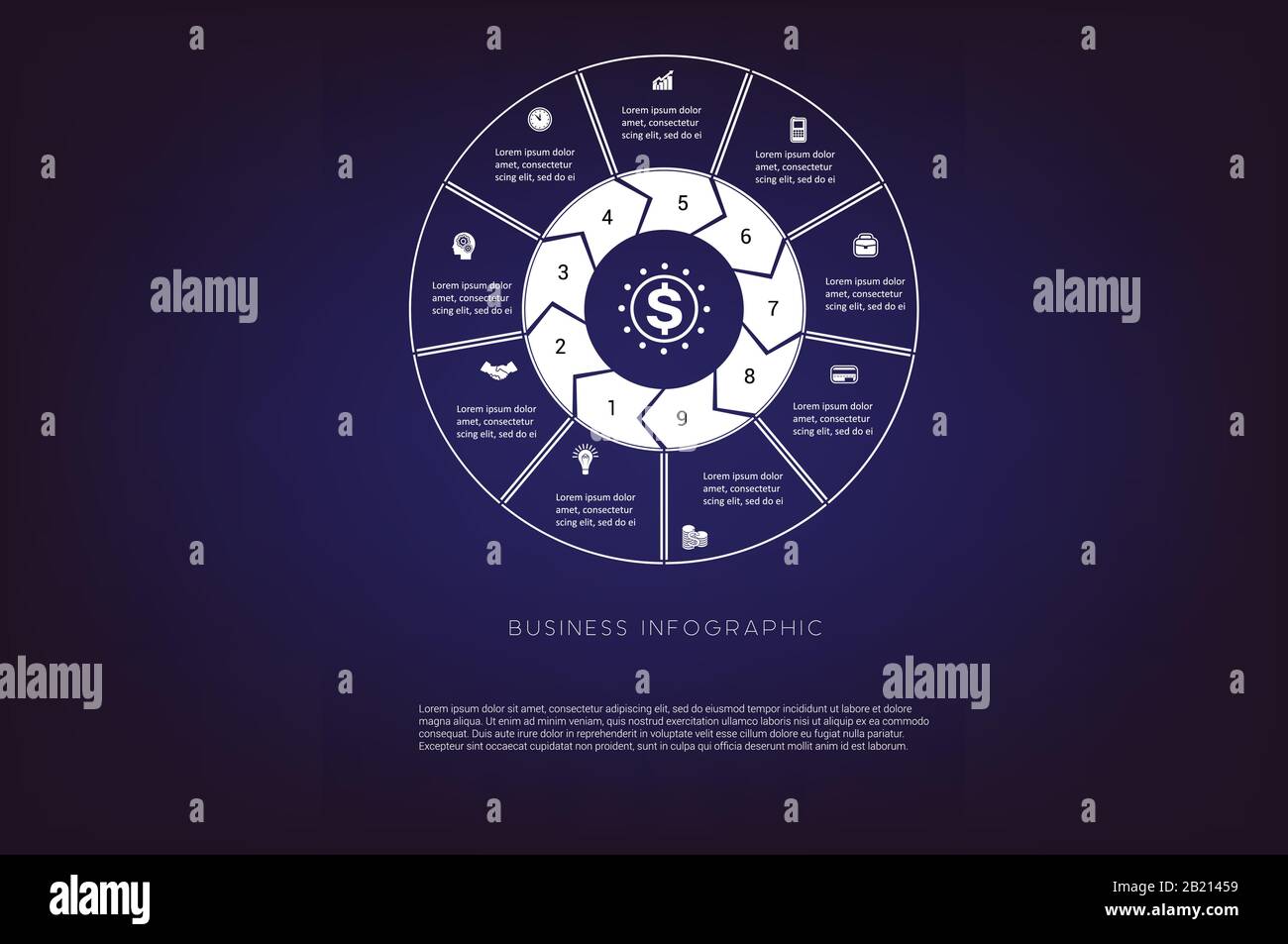 Area chart,ring chart, pie chart. Concept illustration or background ...