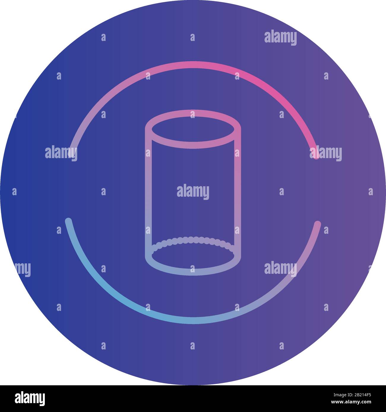 cylinder inside circle gradient style icon design, futuristic virtual ...