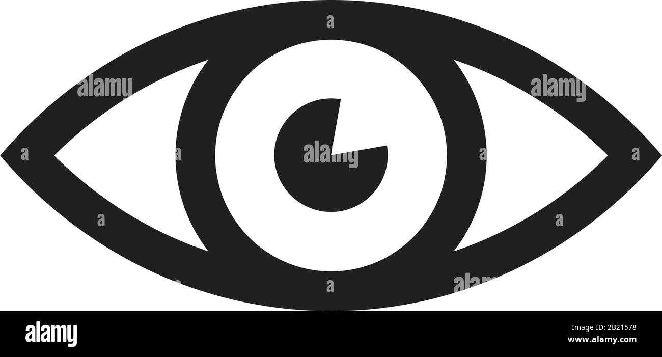 Eye Sign Icon template black color editable. Eye Sign Icon symbol Flat ...