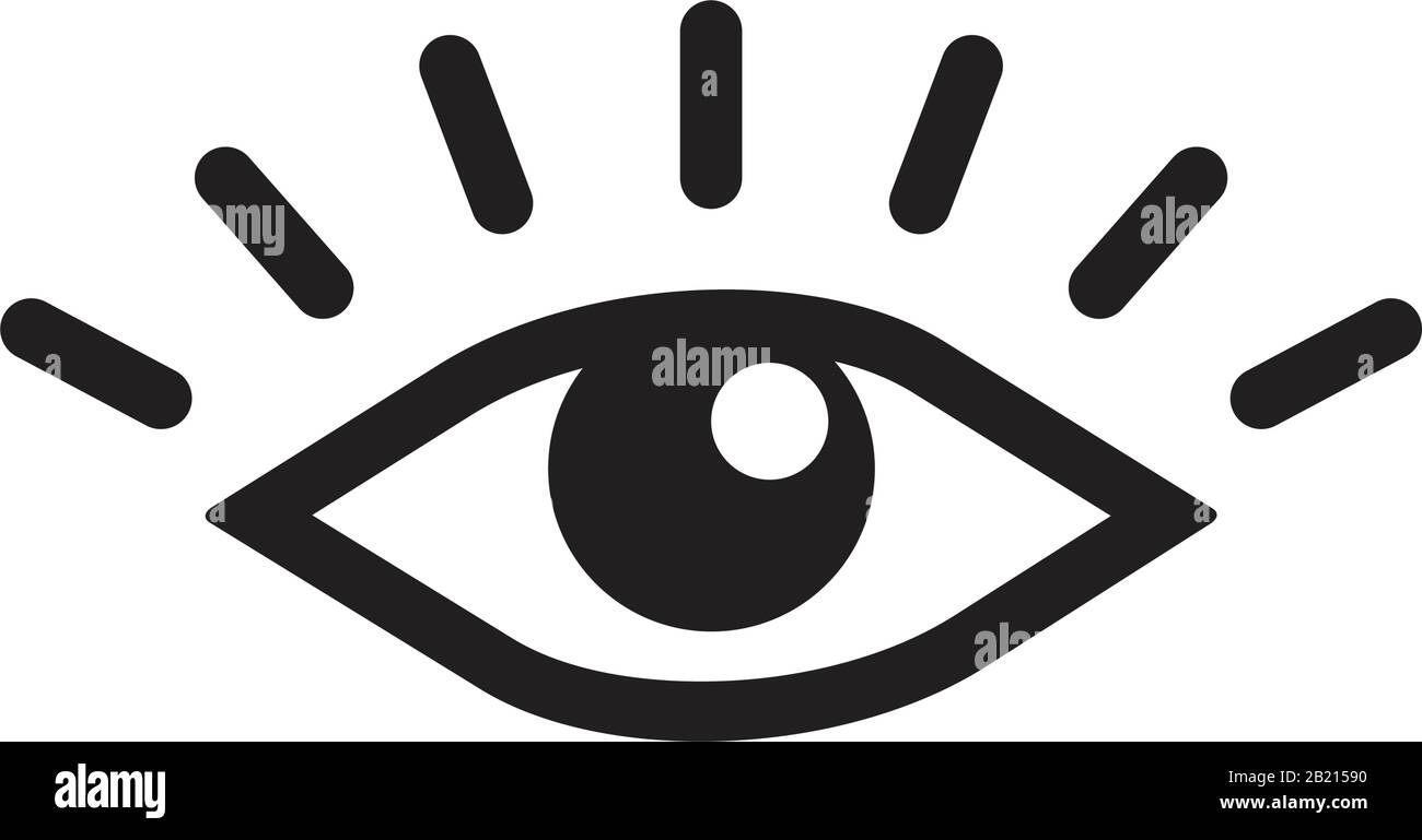 Eye Sign Icon template black color editable. Eye Sign Icon symbol Flat ...