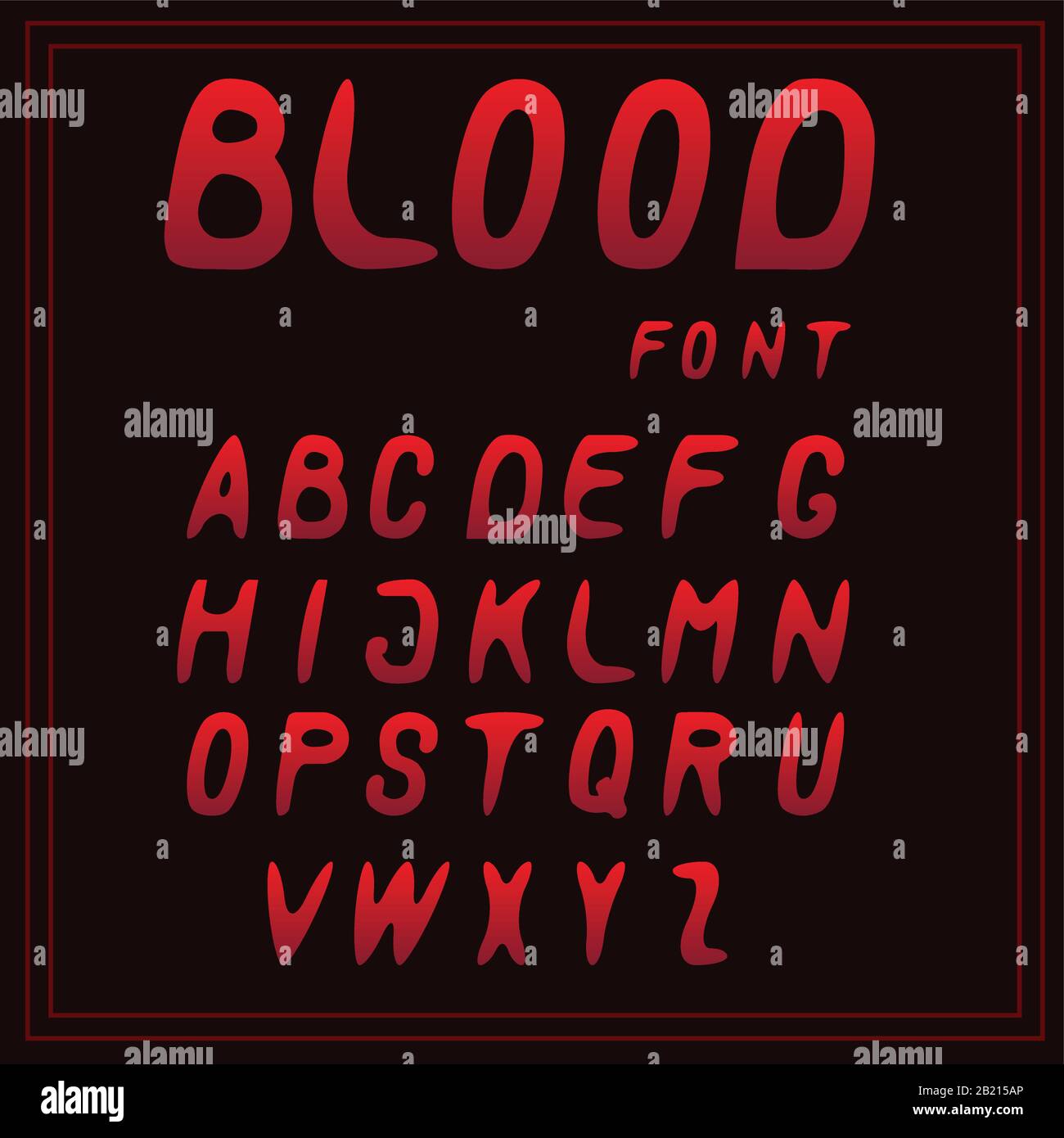 Blood font Stock Vector Images - Alamy