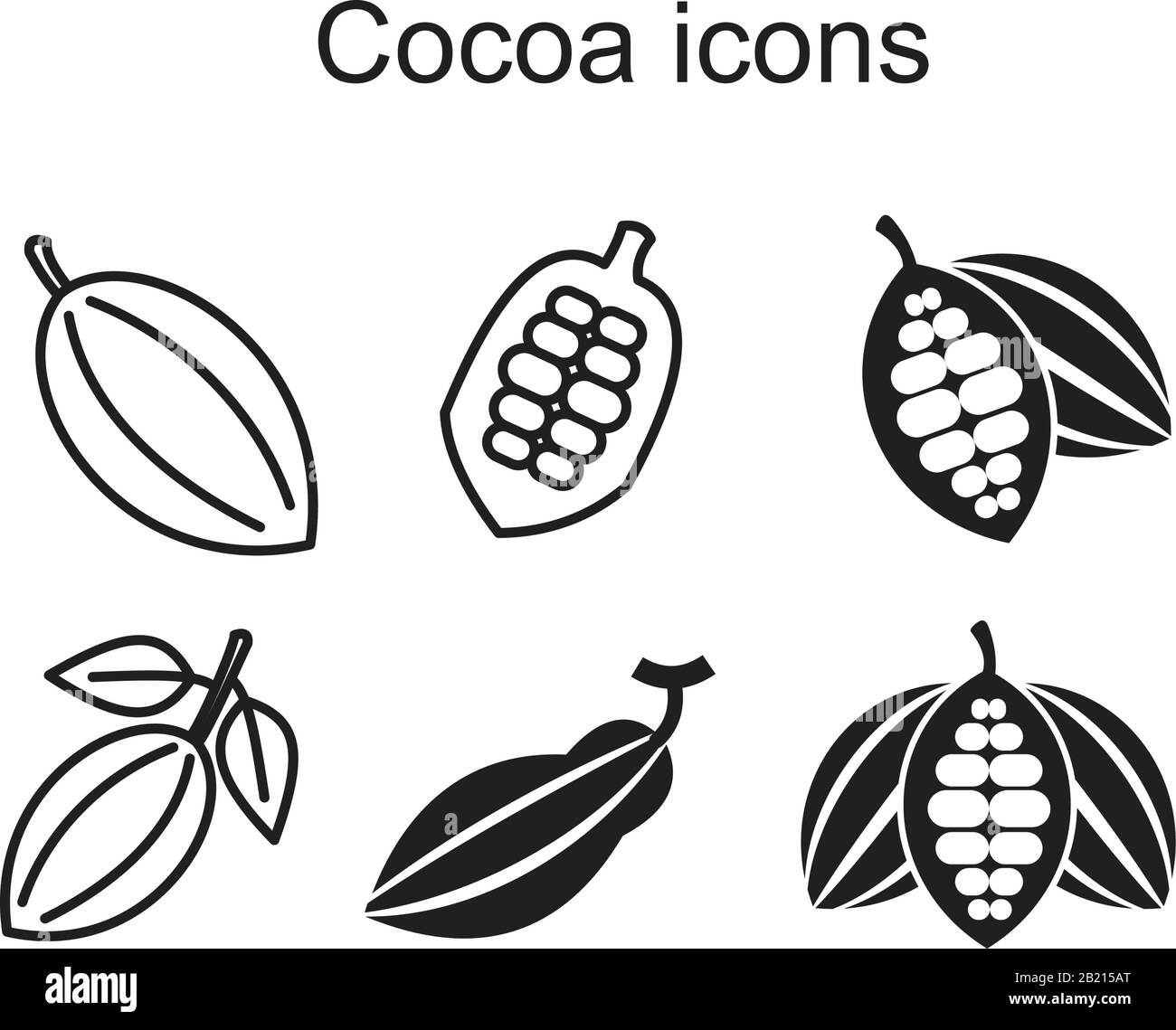Cocoa Icon template black color editable. Cocoa Icon symbol Flat vector ...