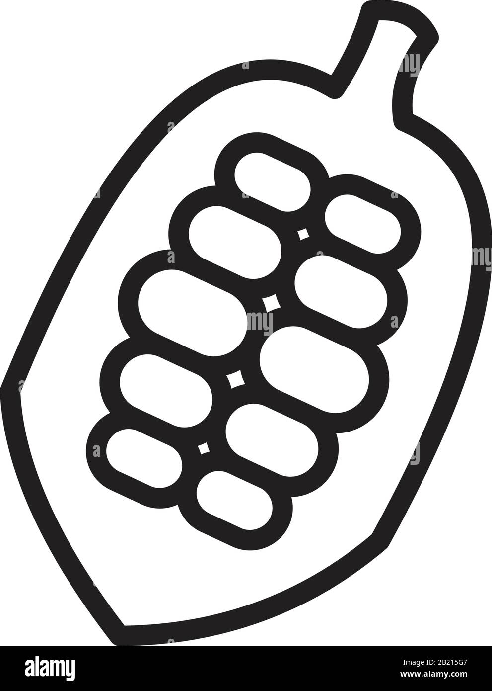 Cocoa Icon template black color editable. Cocoa Icon symbol Flat vector ...