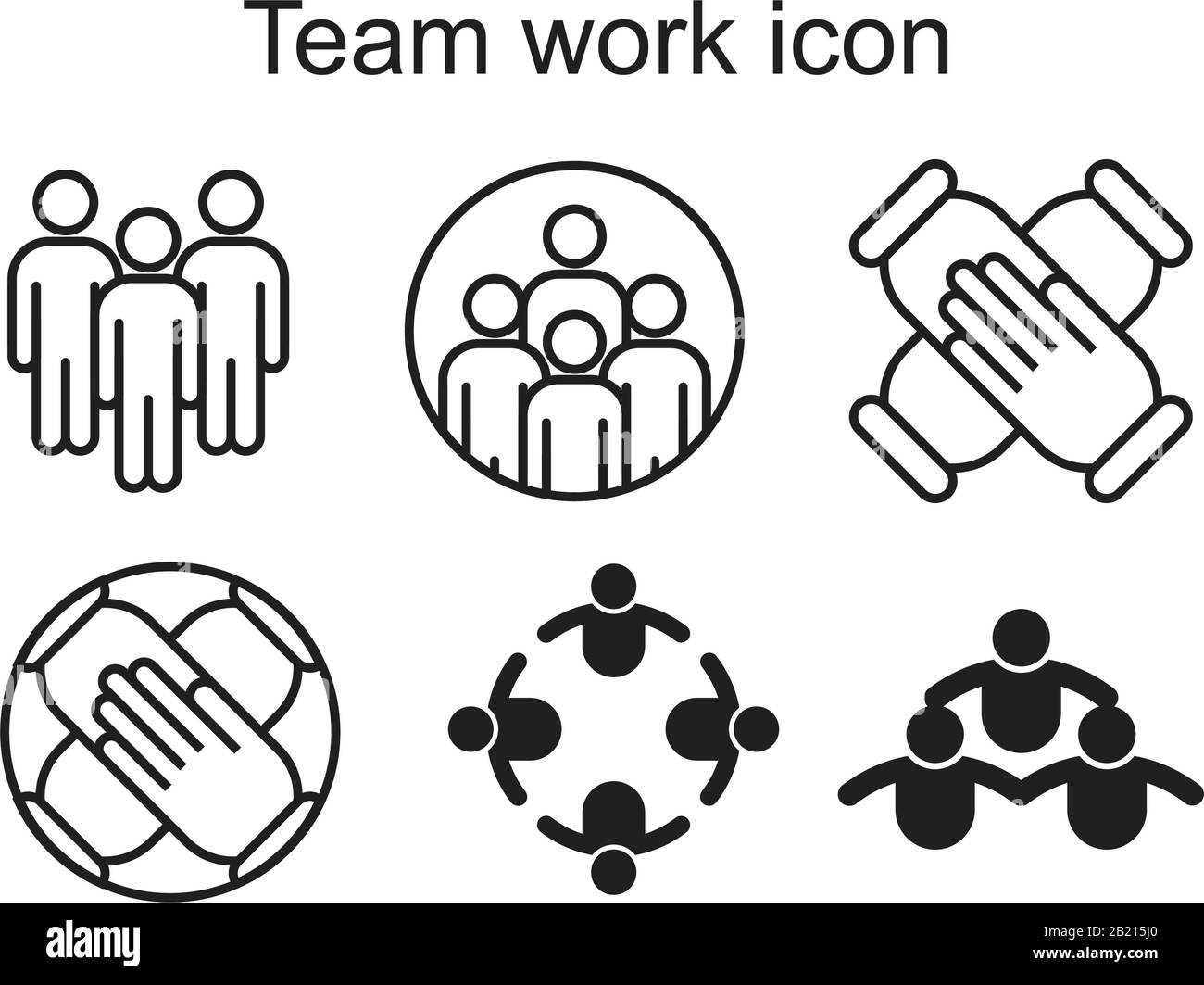 Team work Icon template black color editable. Team work Icon symbol ...