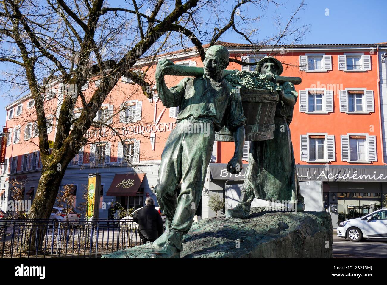 Grape harvesters, bronze statue by french sculptor Pierre Alexandre ...