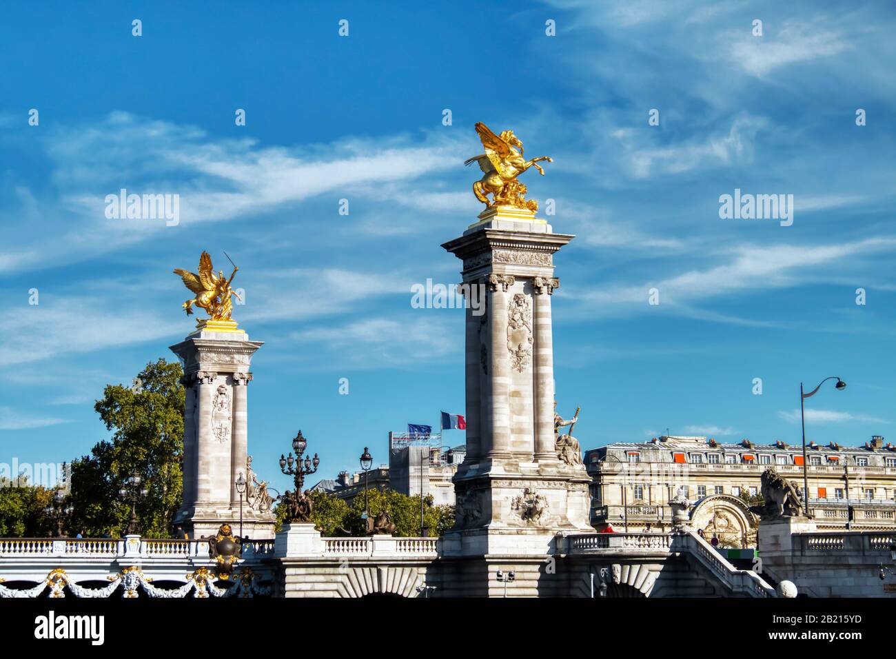 Detail of the Alexander III Bridge, one of the most beautiful bridges ...