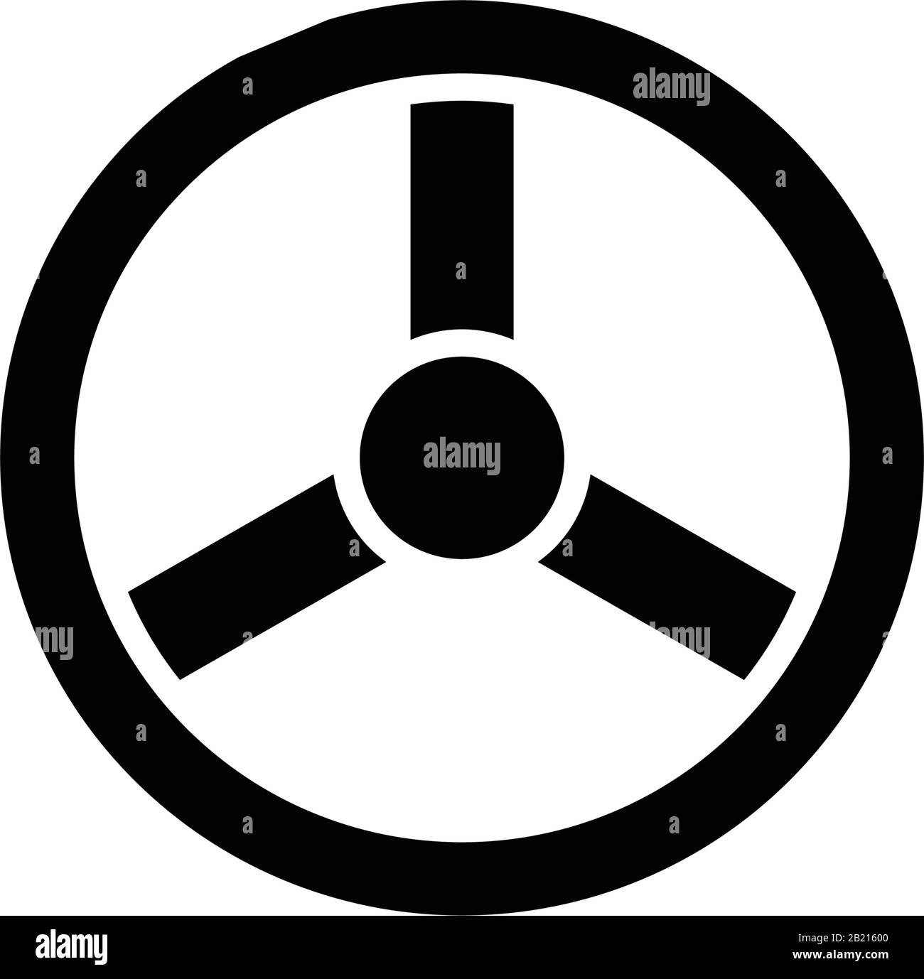 Driving wheel black icon, concept illustration, vector flat symbol ...