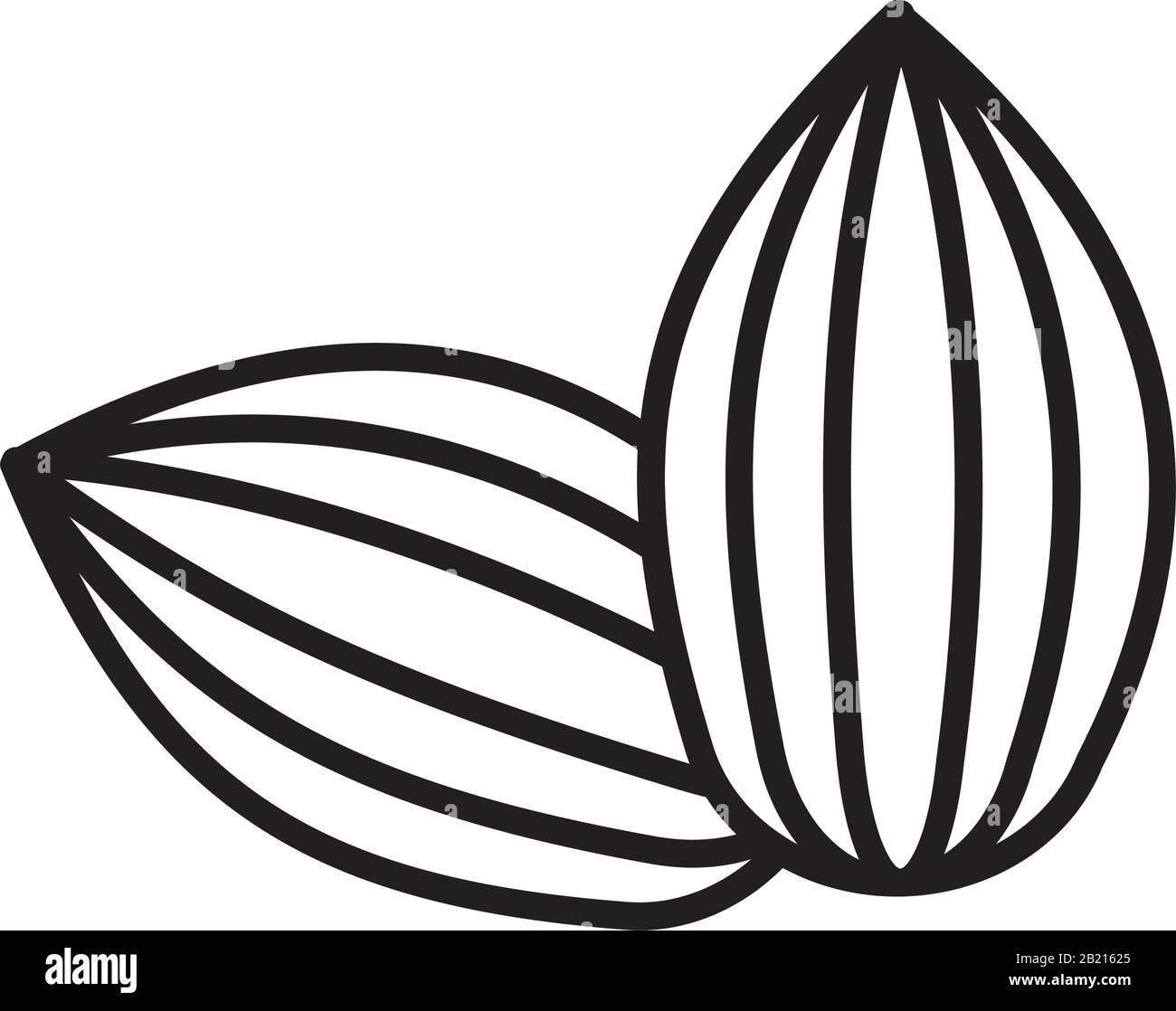 Almond Icon template black color editable. Almond Icon symbol Flat ...