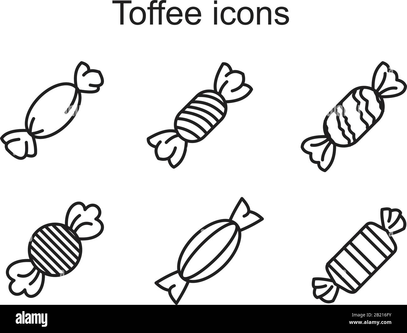 Toffee Icon template black color editable. Toffee Icon symbol Flat ...