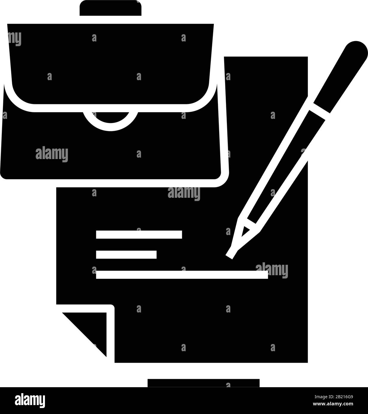 Editing documents black icon, concept illustration, vector flat symbol ...