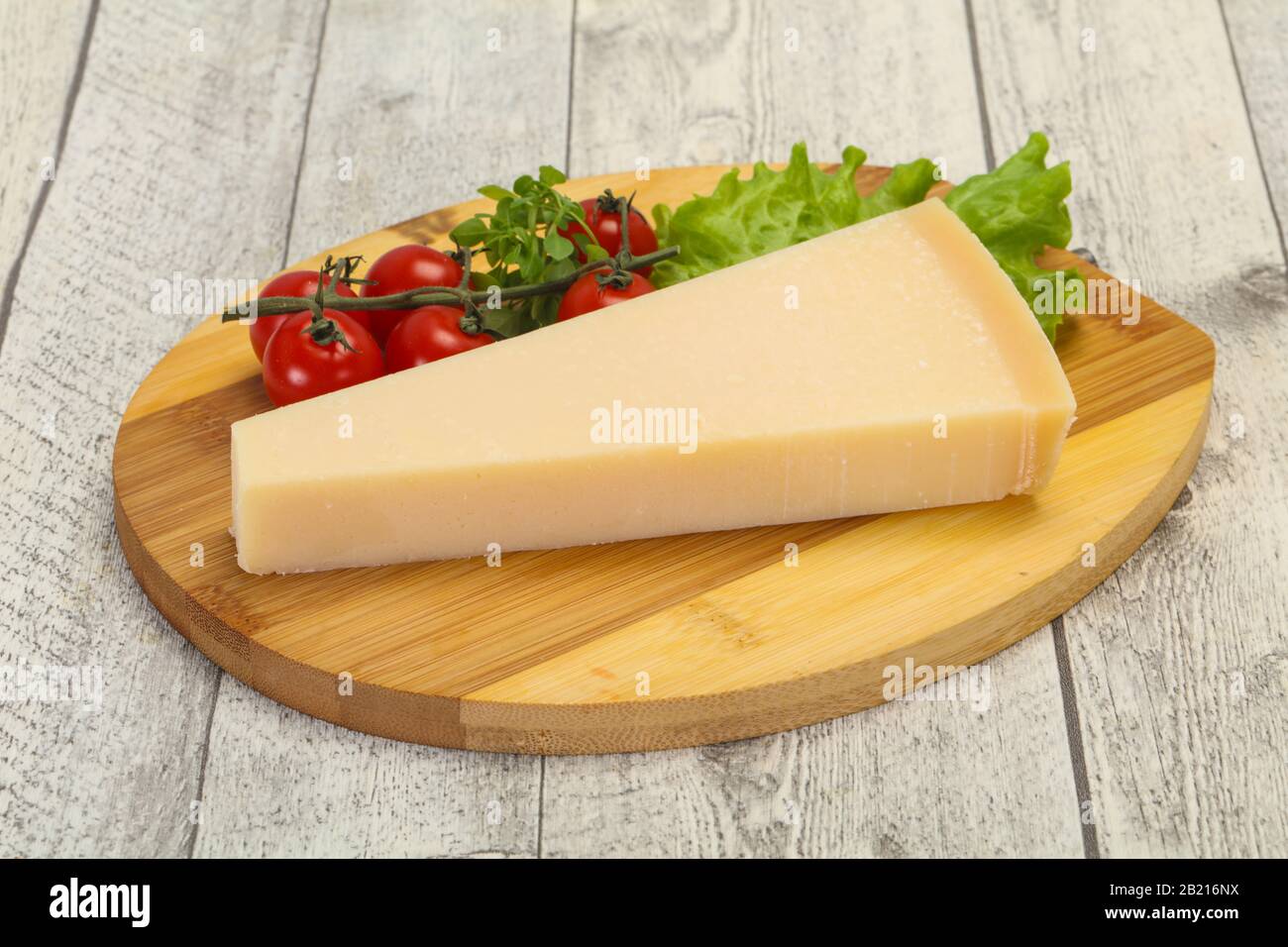 Italian traditional parmesan cheese triangle served salad Stock Photo ...