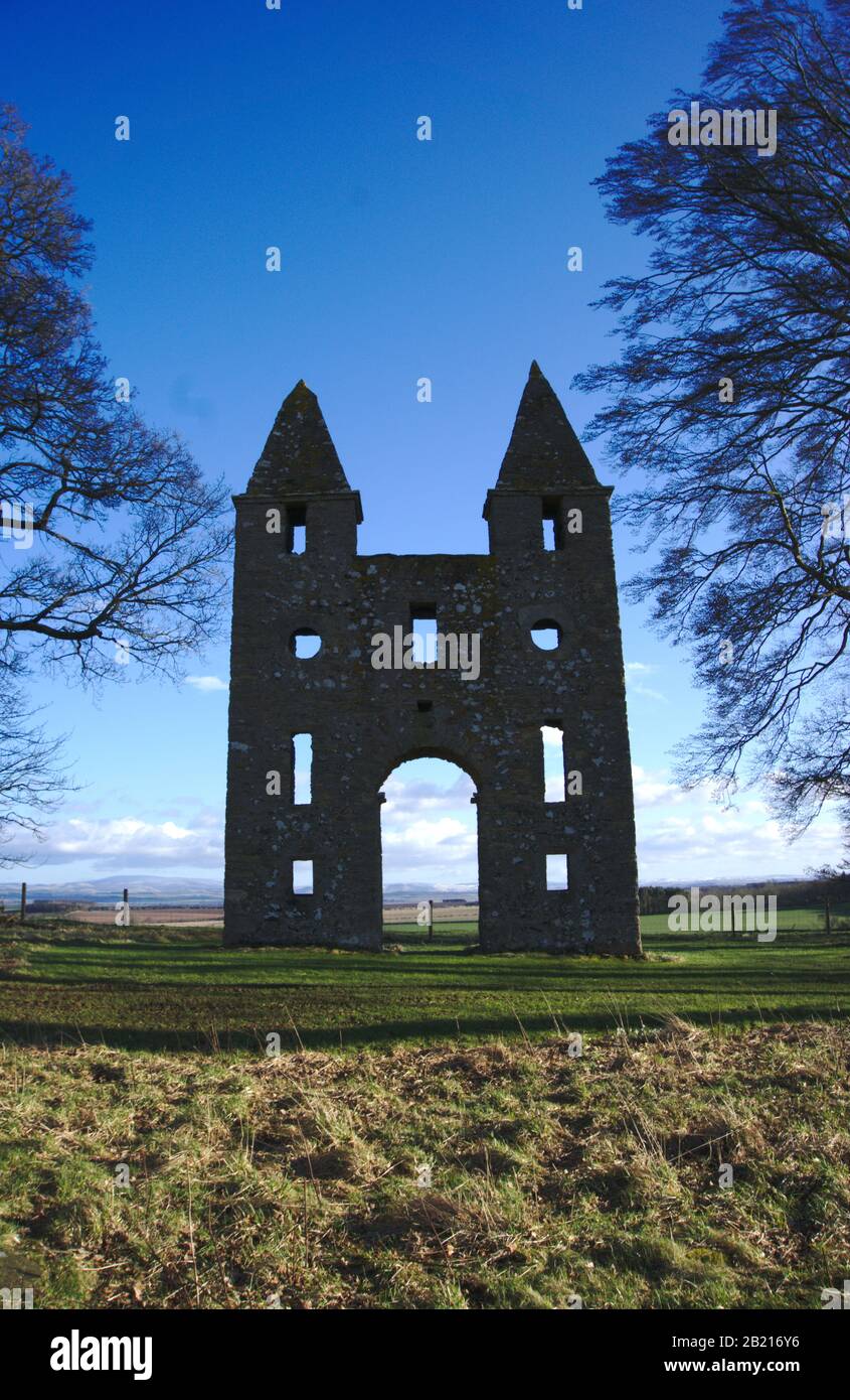 Gothic folly next to the Hundy Mundy woodland burial ground on the ...