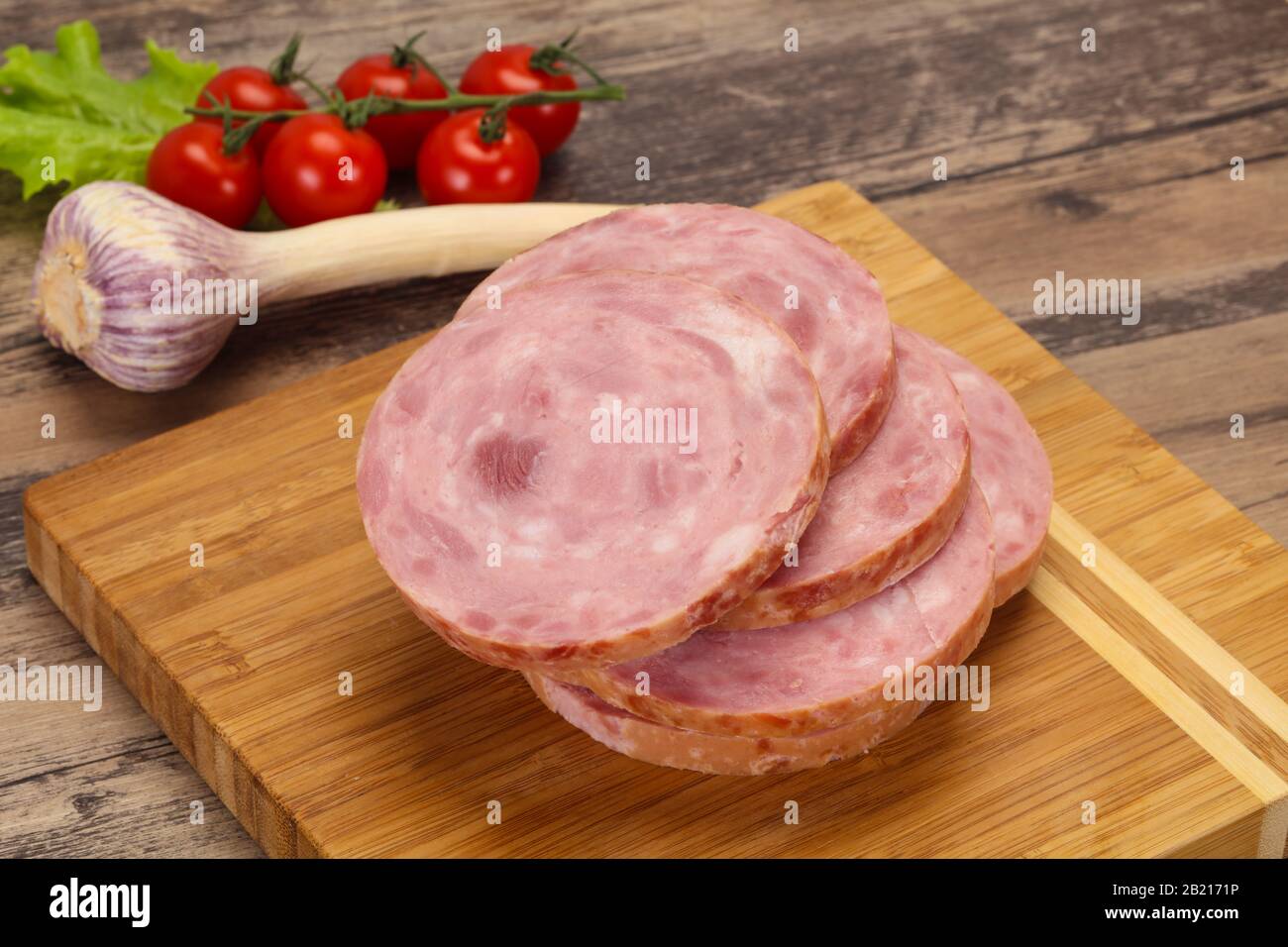 Natural ham made from pork meat Stock Photo - Alamy
