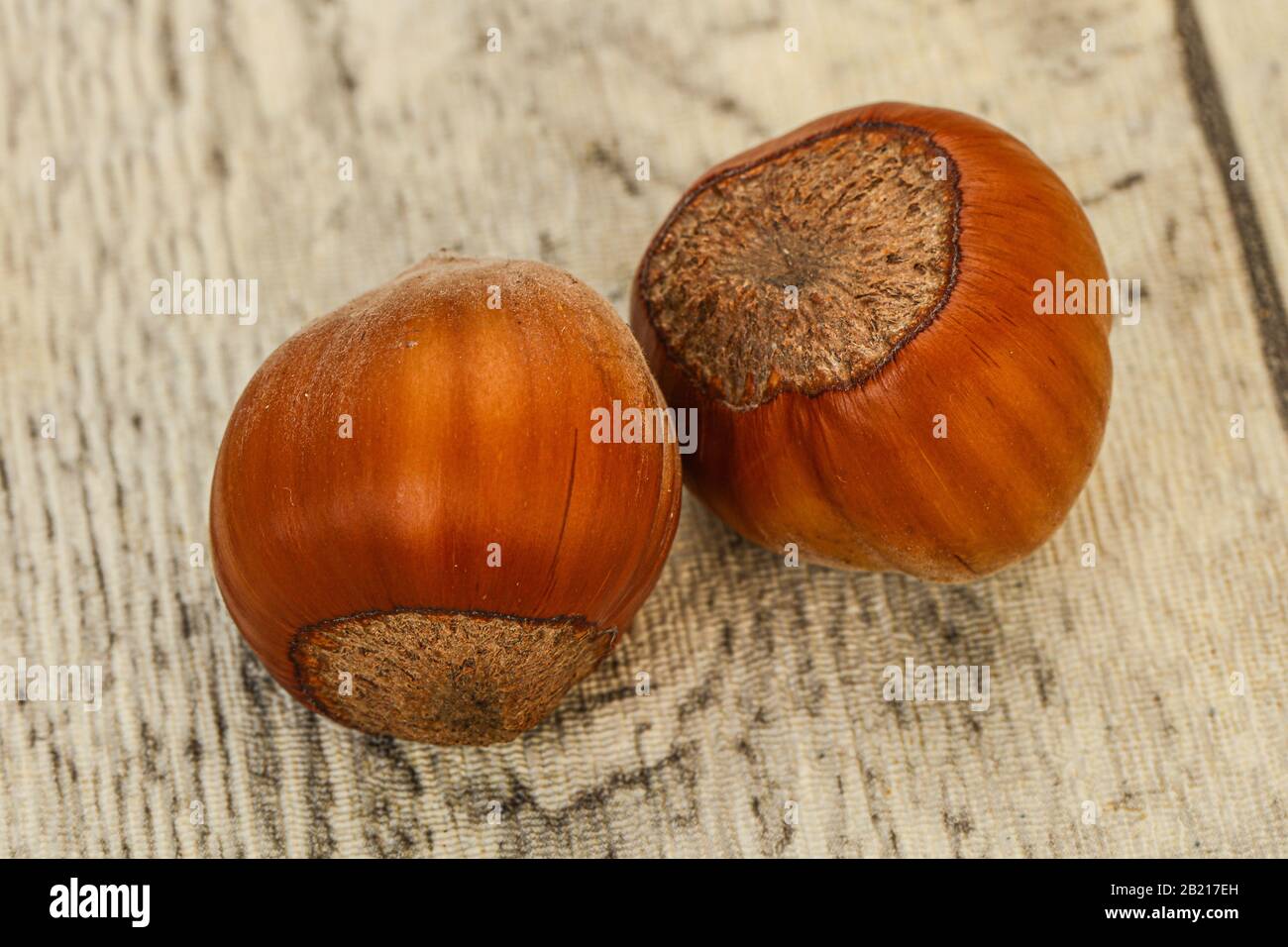 Two ripe tasty Whole hazelnut (hazel Stock Photo - Alamy