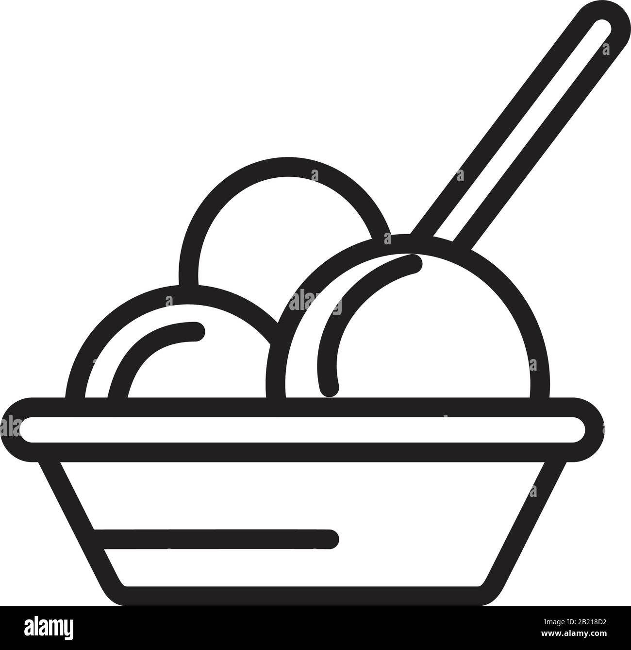 Ice cream Icon template black color editable. Ice cream symbol Flat vector illustration for ...