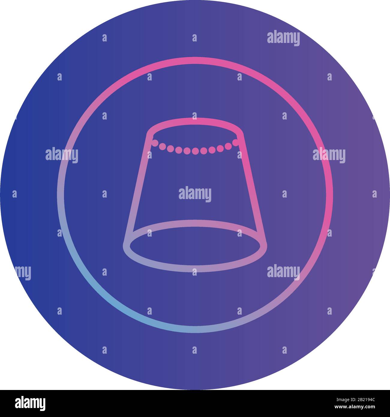 blunted cone inside circle gradient style icon design, futuristic ...