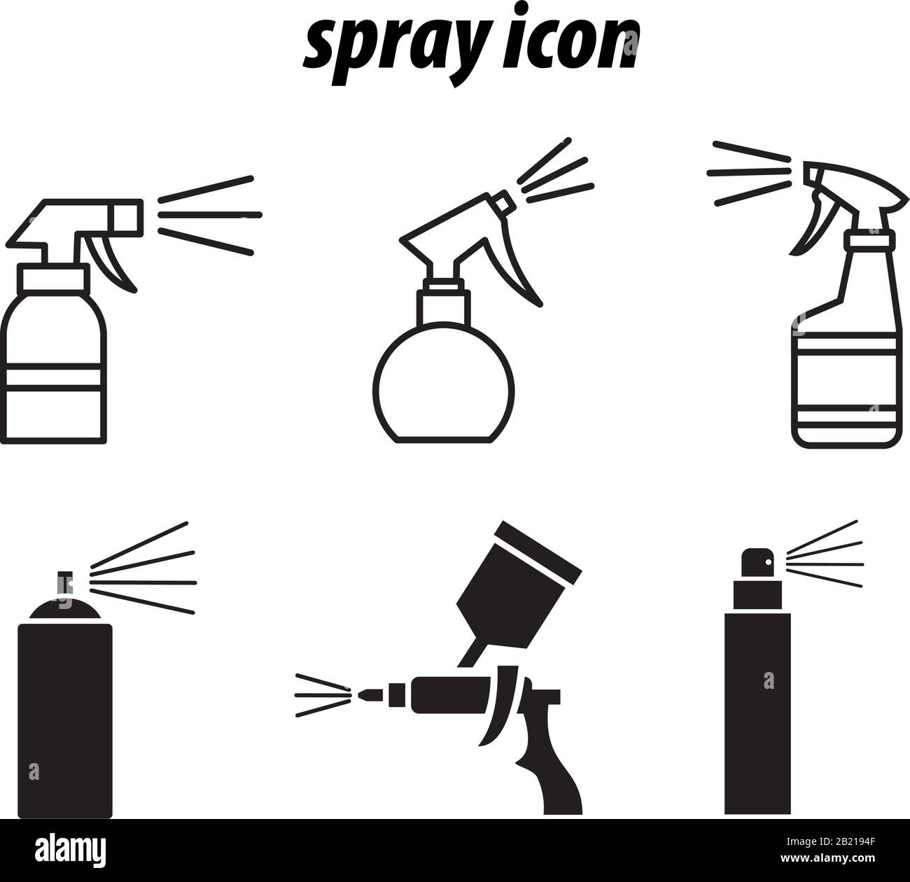 Spray Icon template black color editable. Spray Icon symbol Flat vector ...