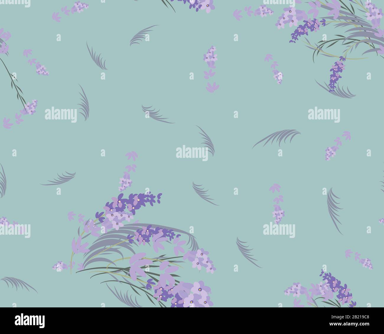 Floral lavender retro vintage background, vector illustration Stock ...