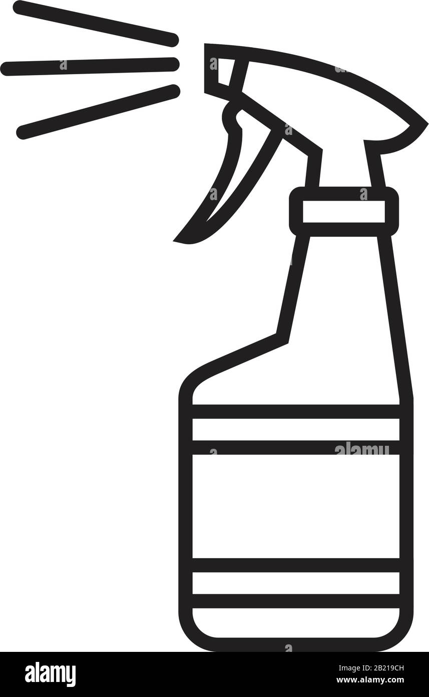 Spray Icon template black color editable. Spray Icon symbol Flat vector ...