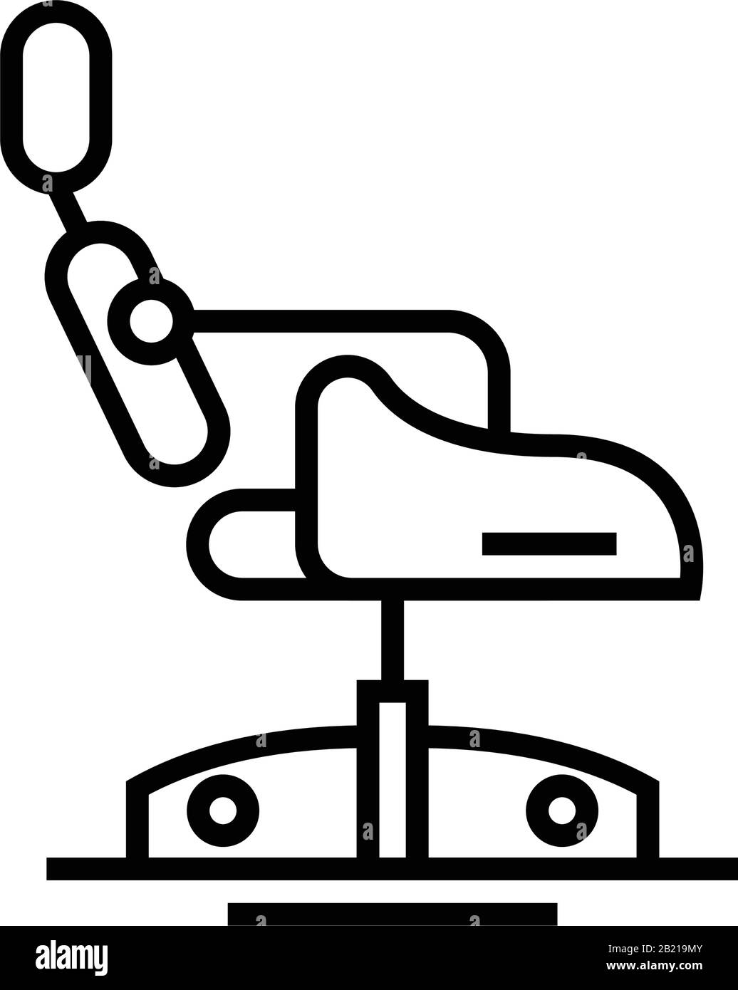 Modern chair line icon, concept sign, outline vector illustration ...