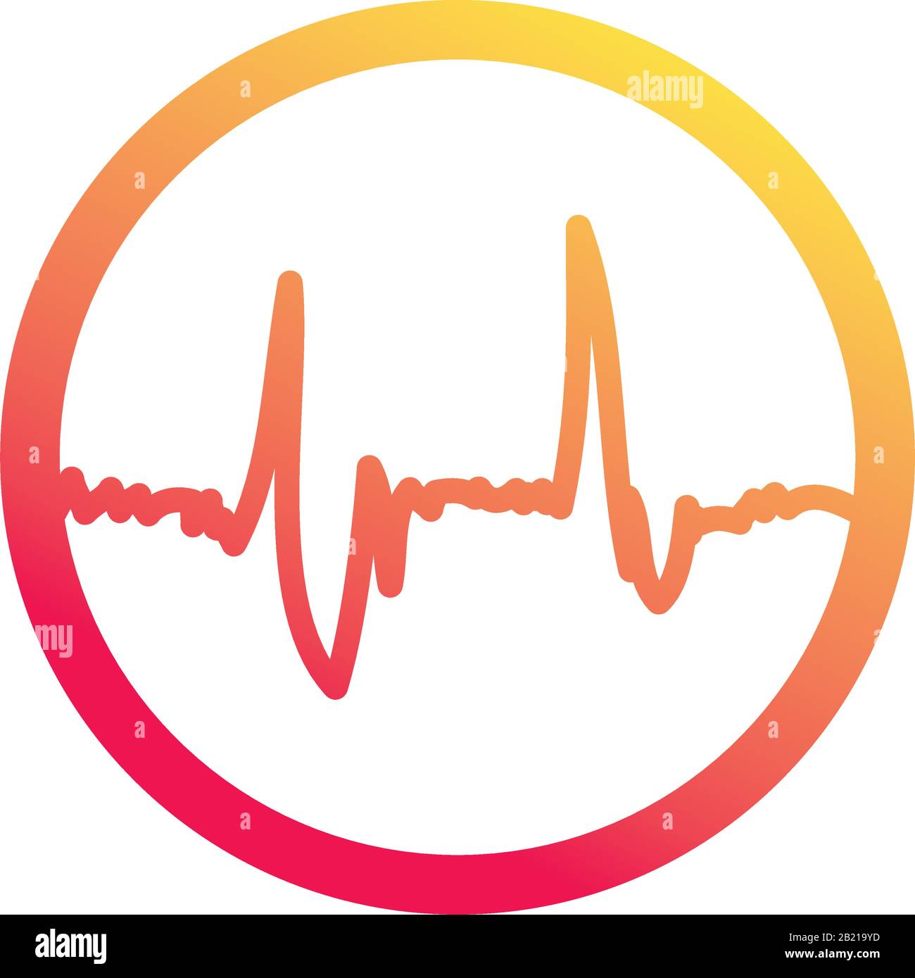 wave inside circle gradient style icon design, Music sound melody ...