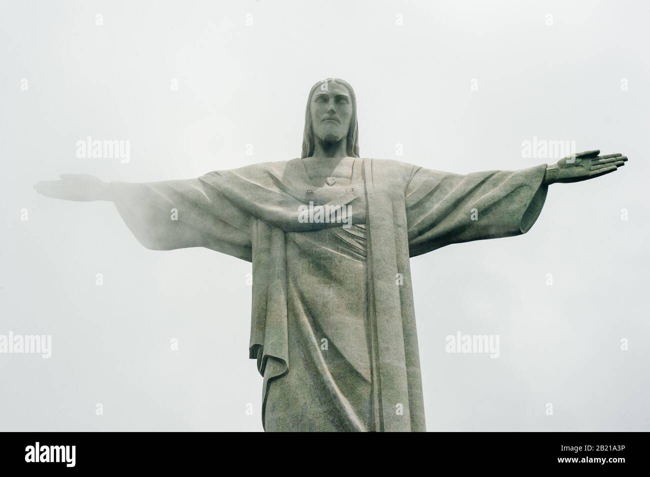 The Christ the Redeemer statue a top the Corcovado Mountain in Rio de ...